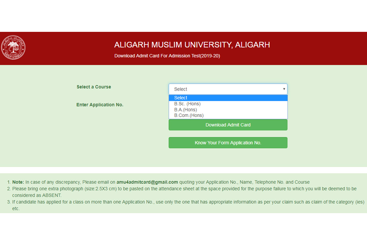 AMU admit card 2019 released at amucontrollerexams.com | Download now ...