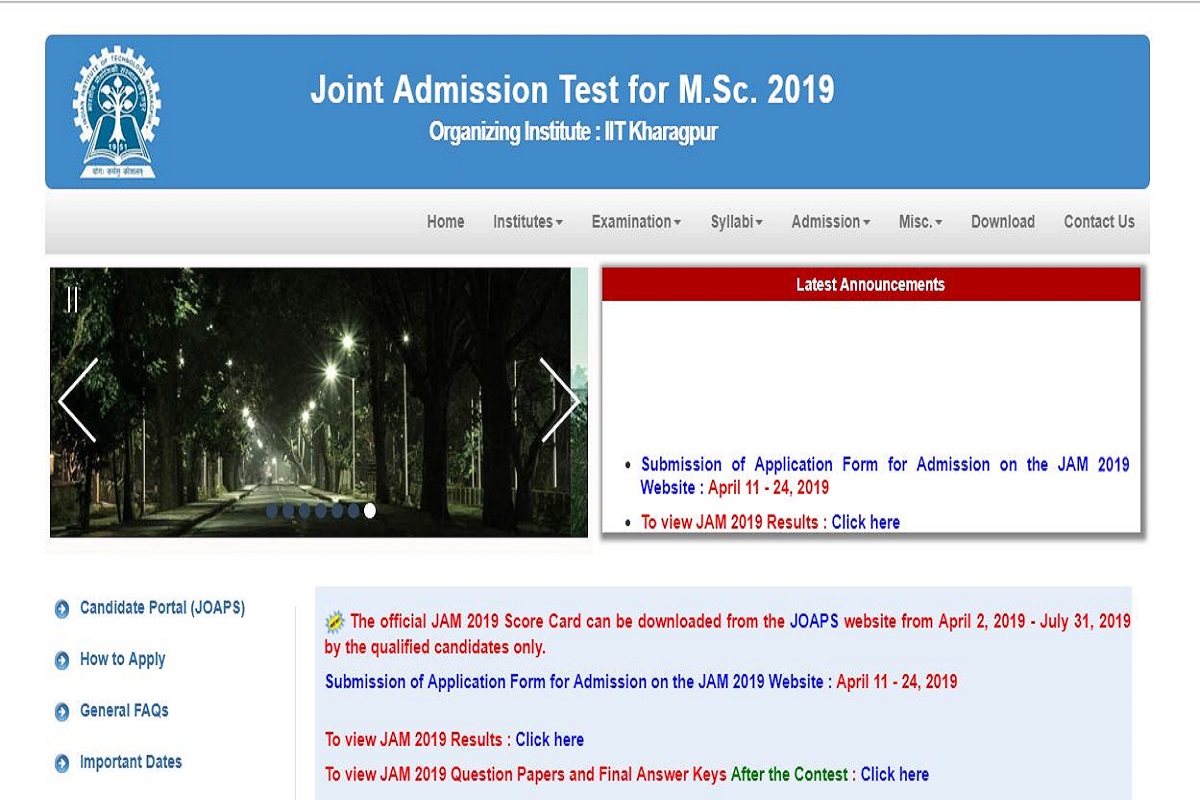 IIT Kharagpur declares JAM 2019 score cards at jam.iitkgp.ac.in | Check ...