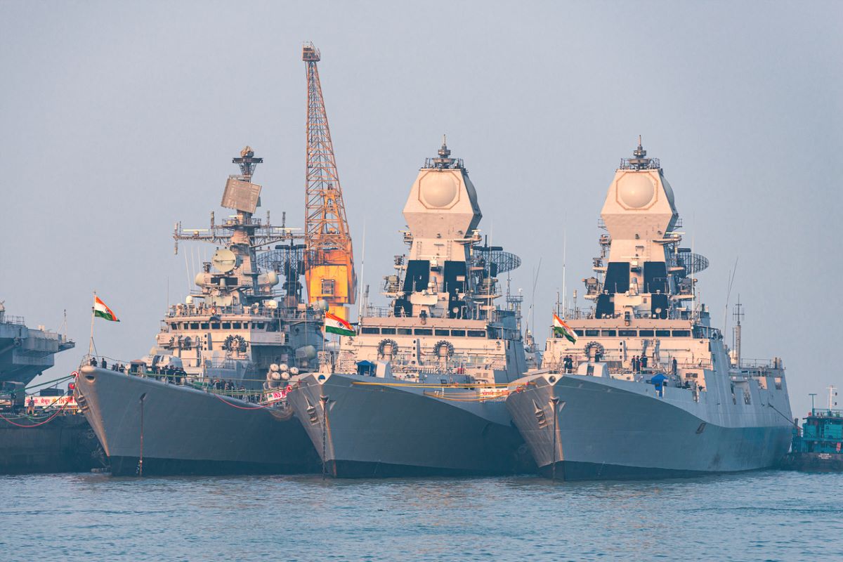 Indian Navy Receives Its First Stealth Guided Missile Destroyer Warship Indian Navy Receives Its First Stealth Guided Missile Destroyer Warship