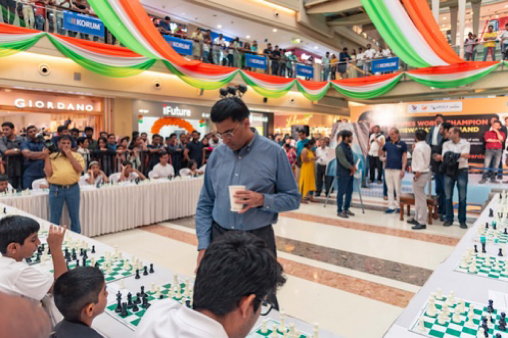 Chess Maestro Vishy Anand takes on 22 players in a simultaneous ...